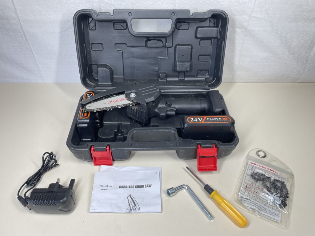 Sharp-tec Mini Chainsaw, Upgraded Cordless Electric Chainsaw with 2 ...