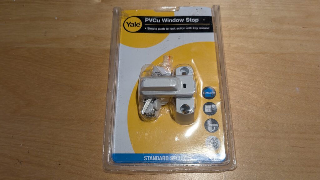 Yale Window Lock Restrictor Stop White PVCu Push to Lock Key Release ...